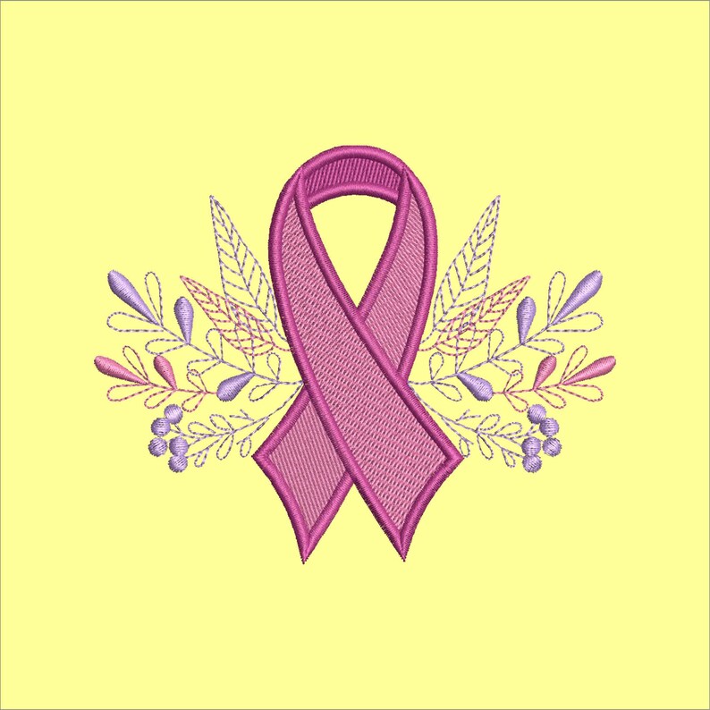 Machine Embroidery Designs Awareness Ribbon Breast Cancer - Etsy