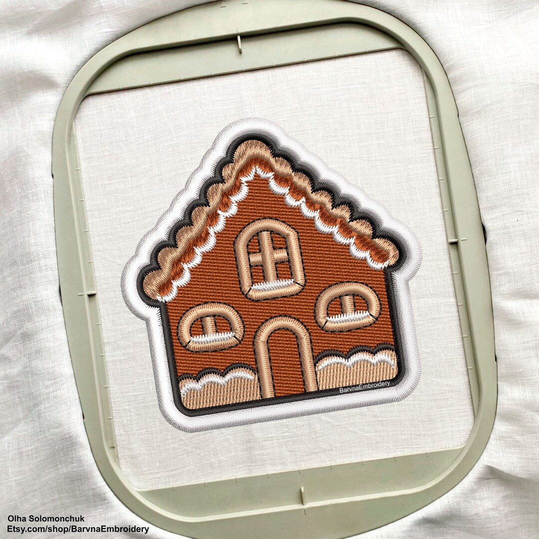 House Patch Machine Embroidery Design for Christmas Instant - Etsy