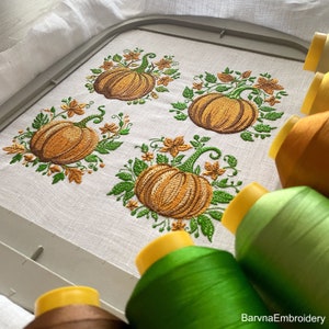Pumpkin Embroidery Designs for Machine, Fall Embroidery Designs ...