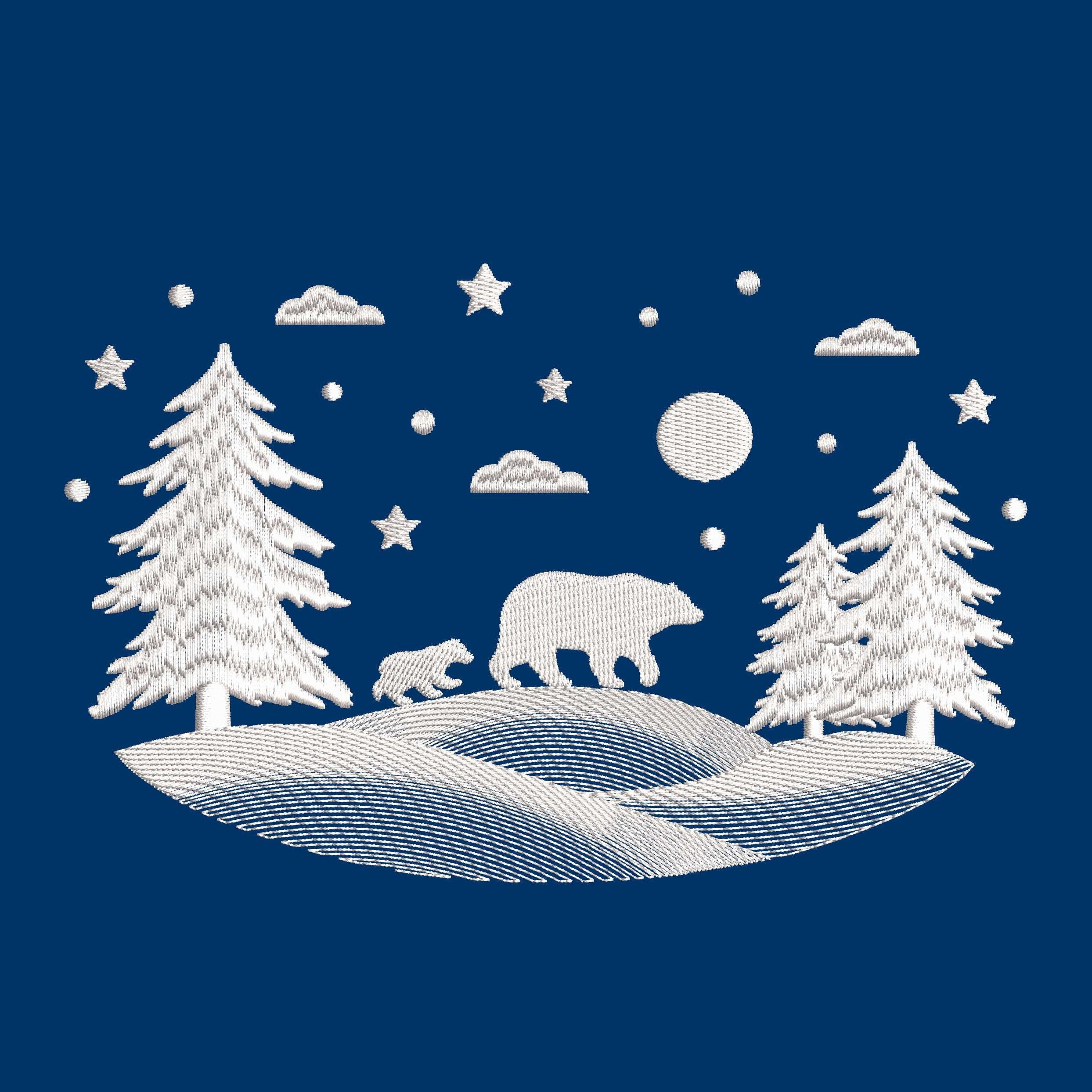 Christmas Embroidery Designs for Machine Winter Landscape - Etsy