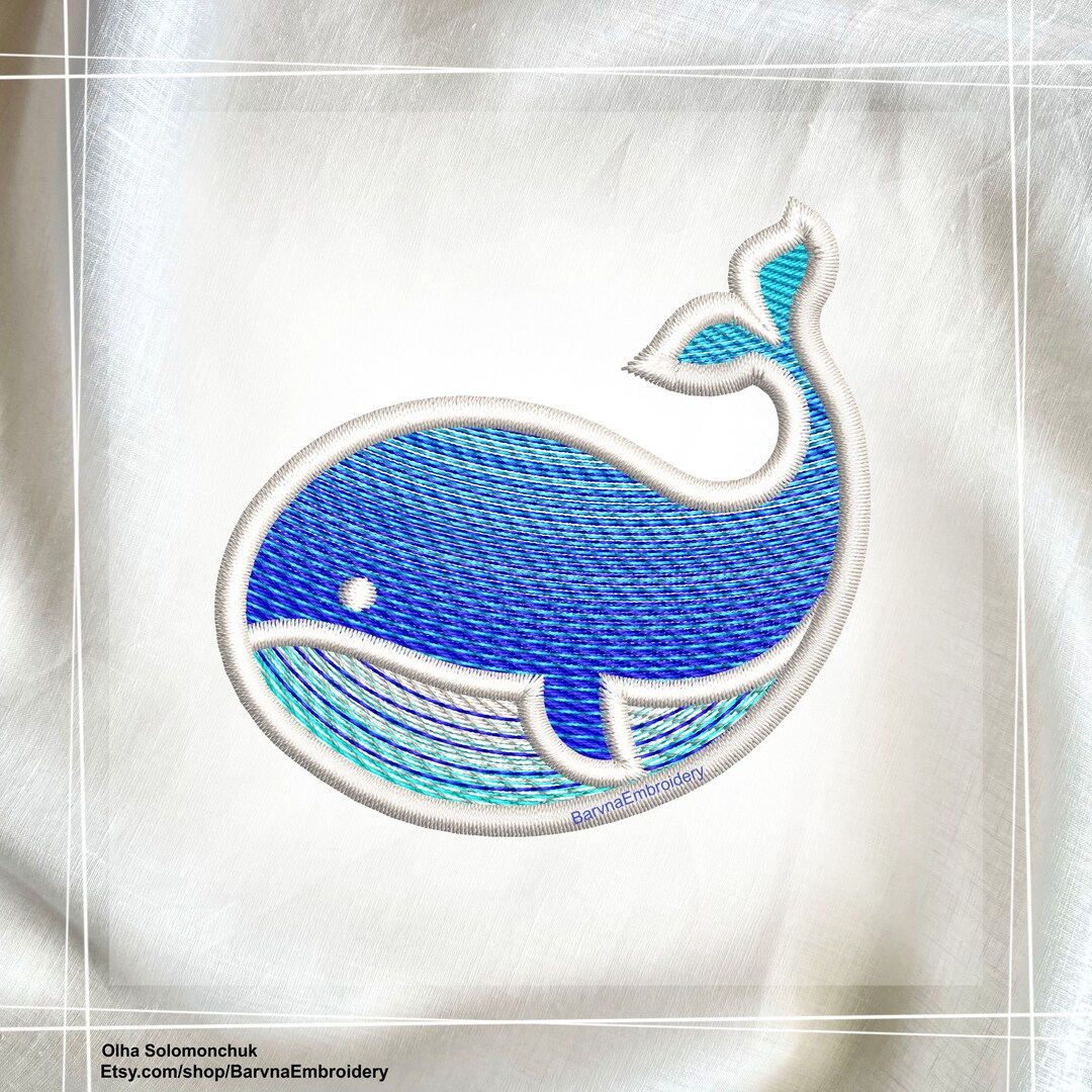 Whale Machine Embroidery Designs, Digital Download, Patch Embroidery ...