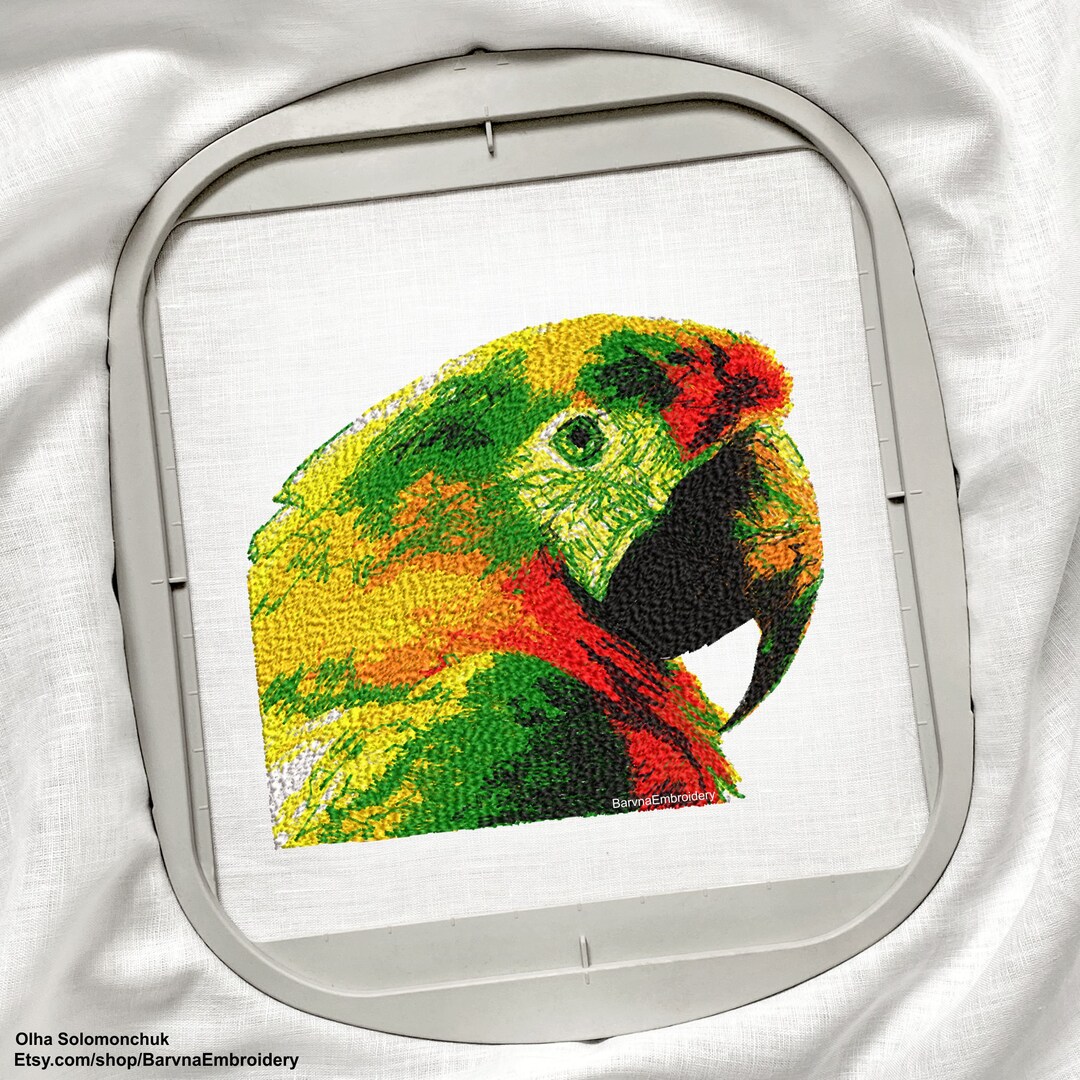Parrot Embroidery Design, Birds Embroidery Design for Machine, 1 Size 5 ...