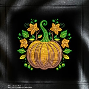 Pumpkin Embroidery Designs for Machine, Fall Embroidery Designs ...