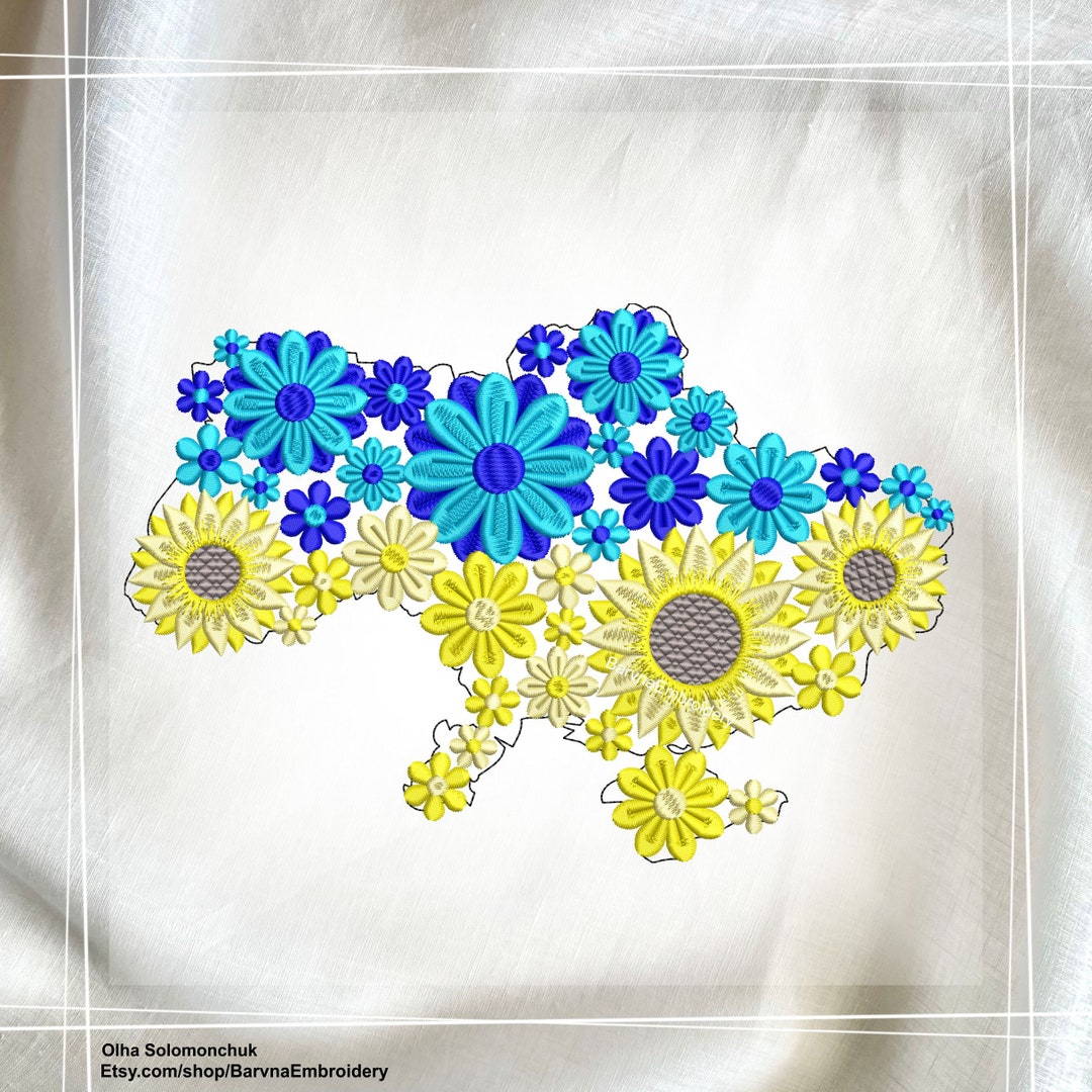 Ukraine Machine Embroidery Designs, Ukrainian Map Embroidery Design ...