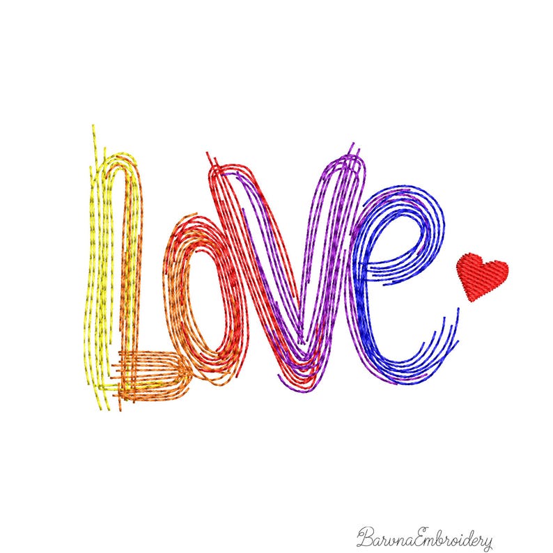 Love Machine Embroidery Designs, Valentines Embroidery Files (instant ...