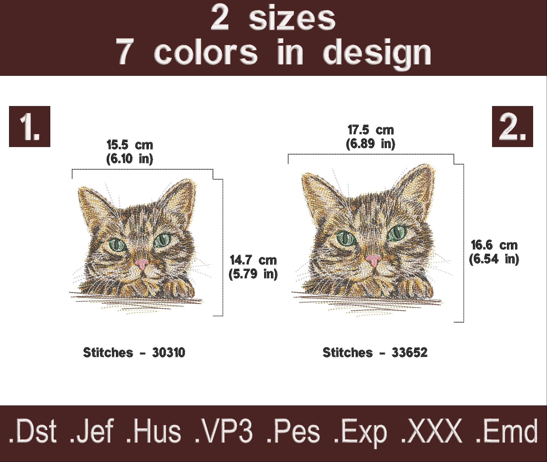 Cute Cat Machine Embroidery Designs Animals Embroidery Home | Etsy UK
