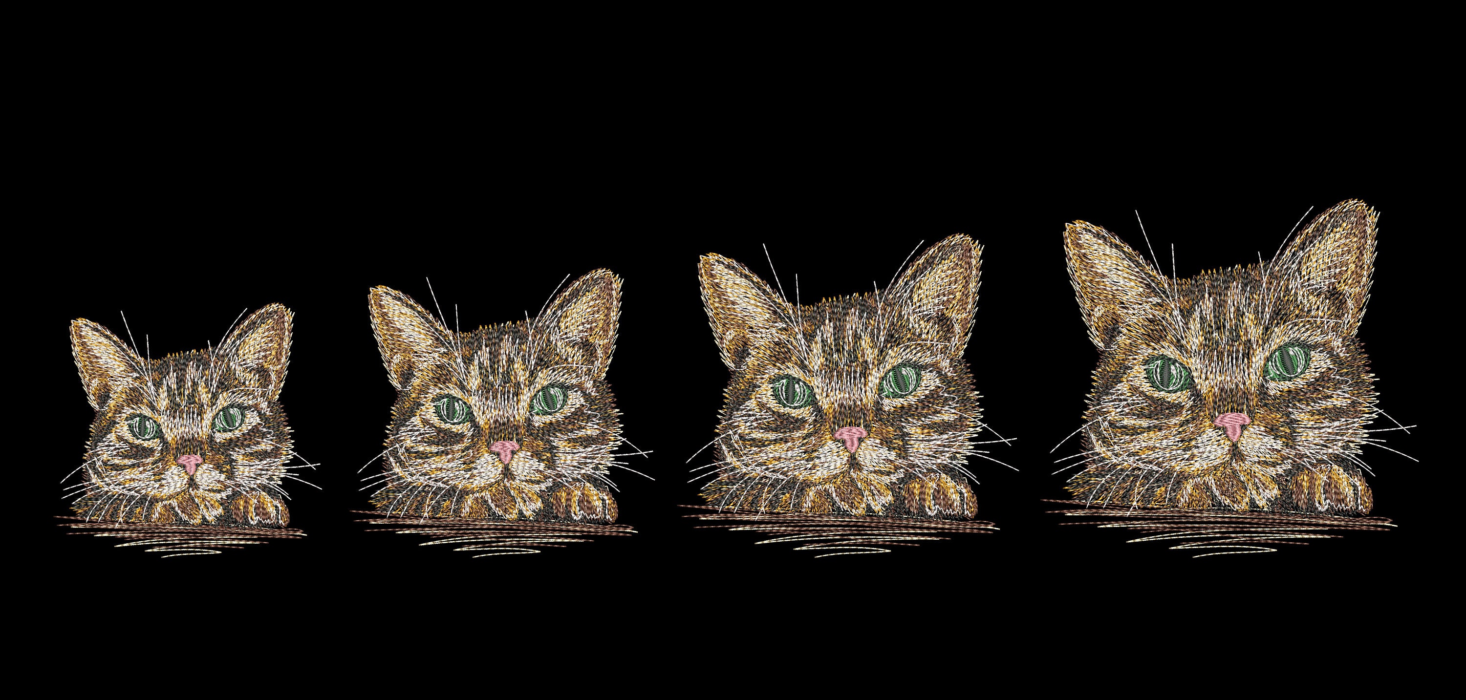 Cute cat Machine embroidery designs Animals embroidery Home | Etsy