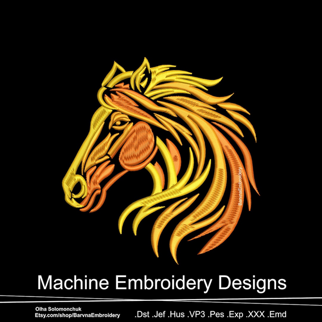 Horse Machine Embroidery Designs, Animals Embroidery Files, Digital ...