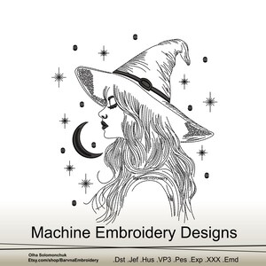 Witch Machine Embroidery Design, Helloween Embroidery Files, Digital ...