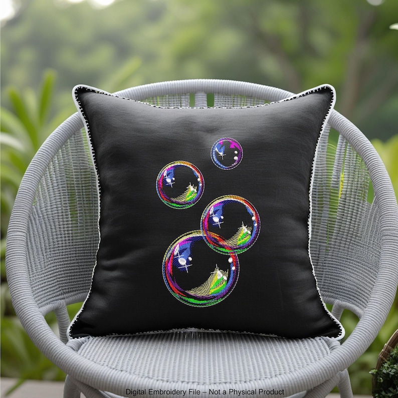 Bubble Machine Embroidery Design Set, Set of Four Bubble Embroidery ...