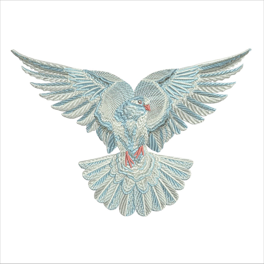 Dove Machine Embroidery Design: Flying Bird (instant Download) - Etsy