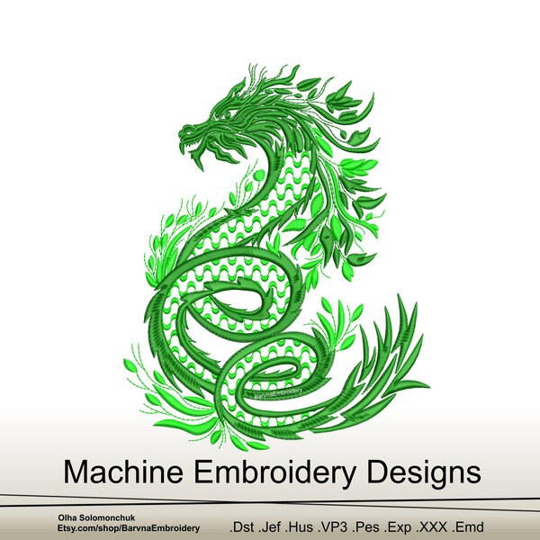 Dragon Embroidery - Etsy