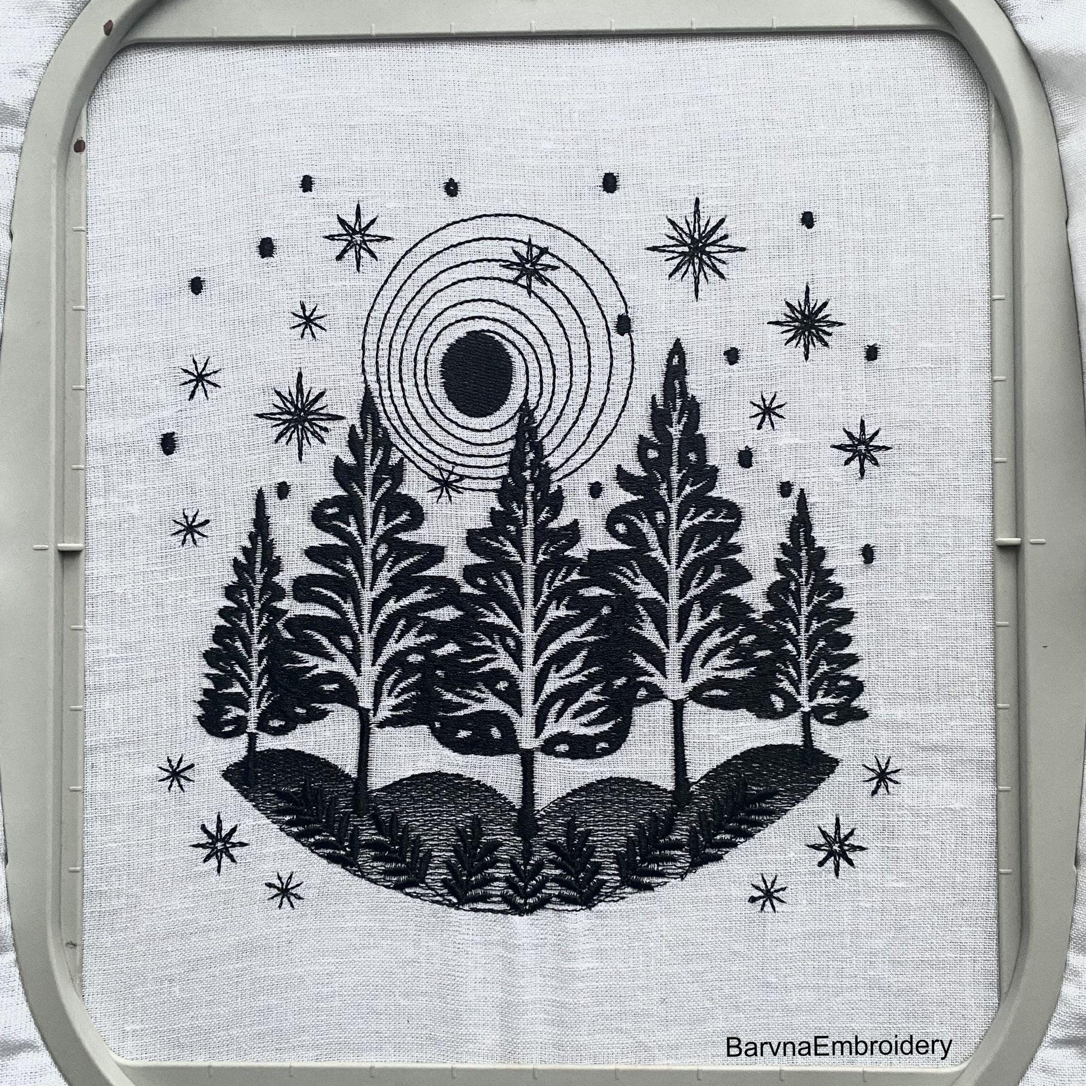Winter Landscape Machine Embroidery Designs, Instant Download - Etsy