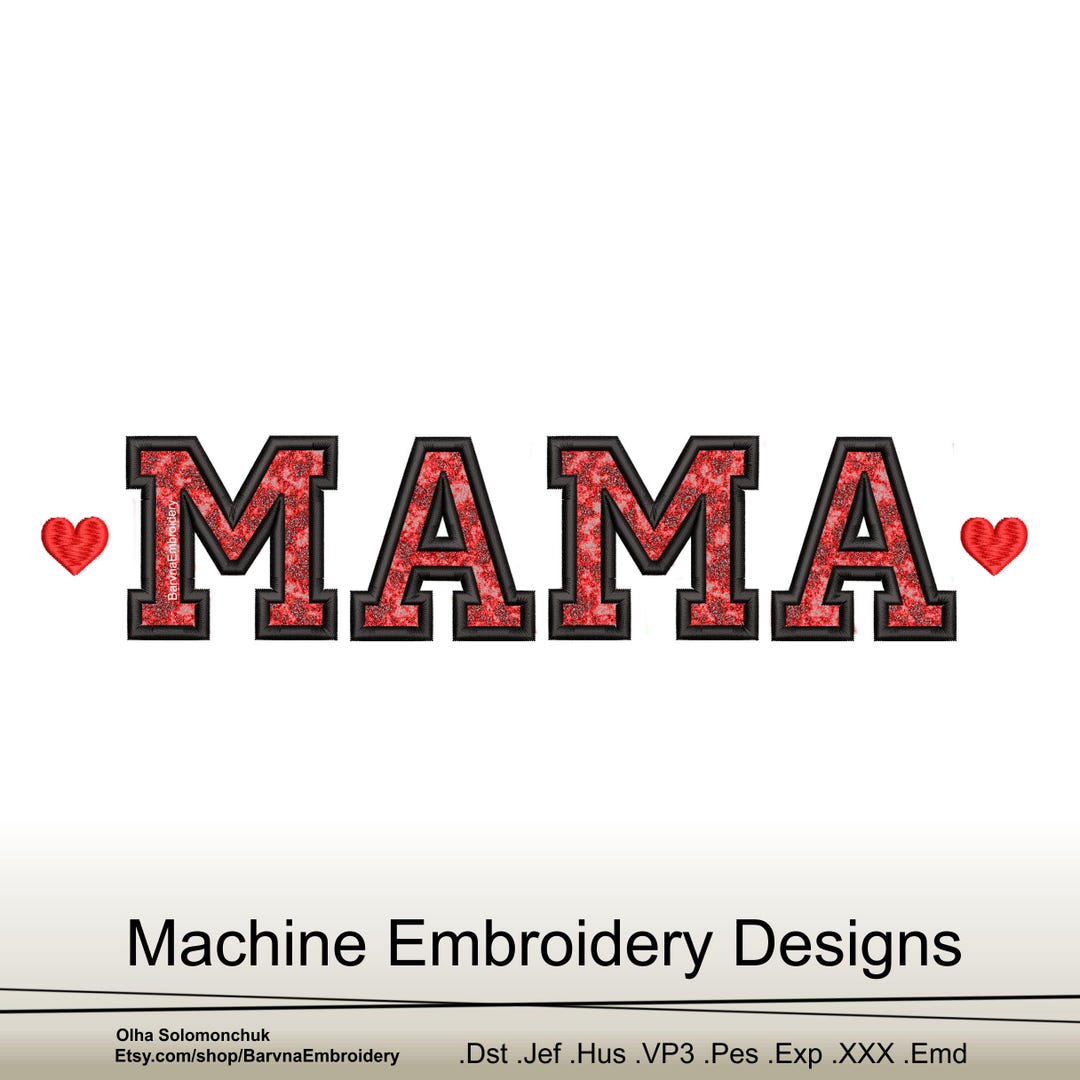 Mama Applique Machine Embroidery Designs, Mothers Day Embroidery for ...