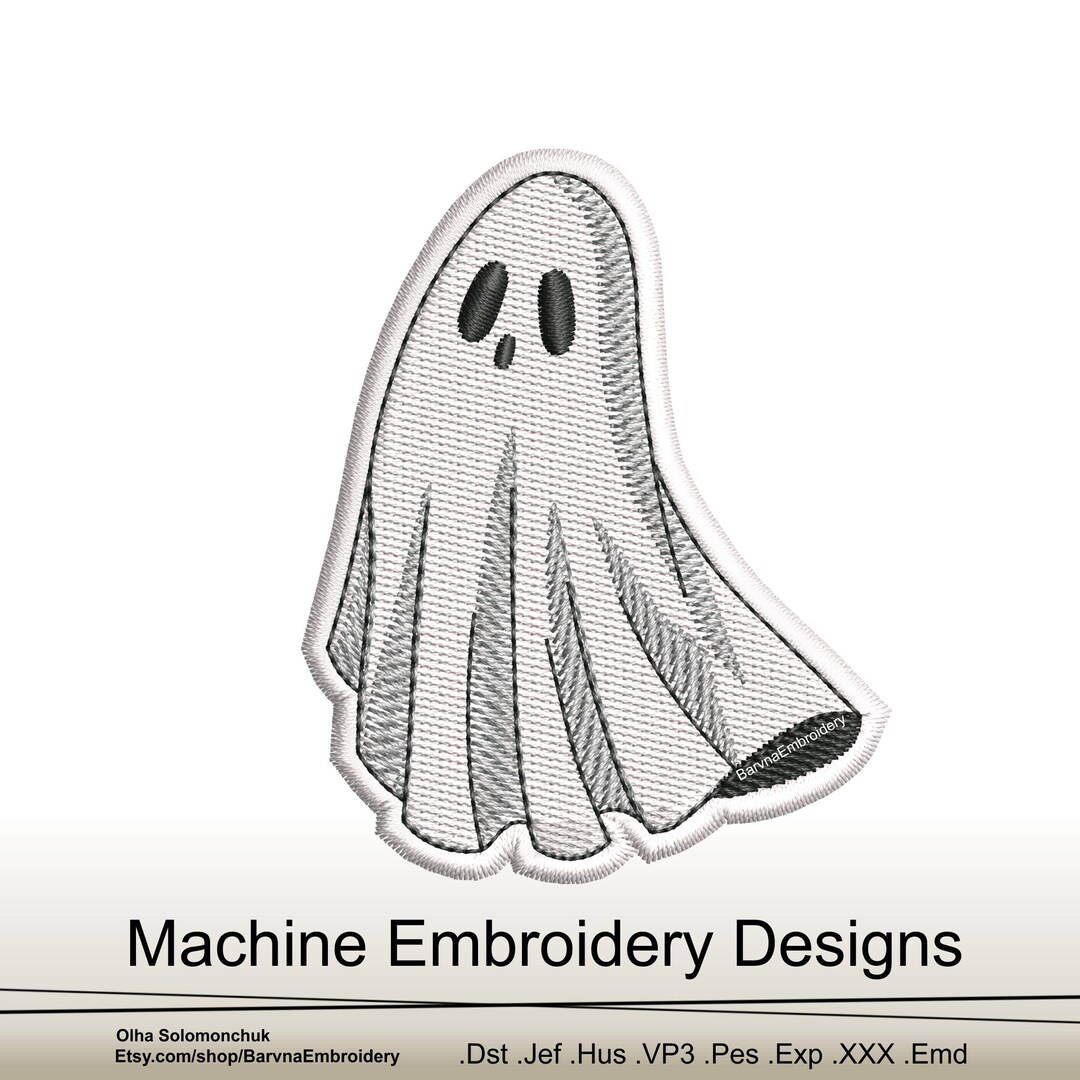 Halloween Ghost Embroidery Designs for Machin, Patch Embroidery Designs ...