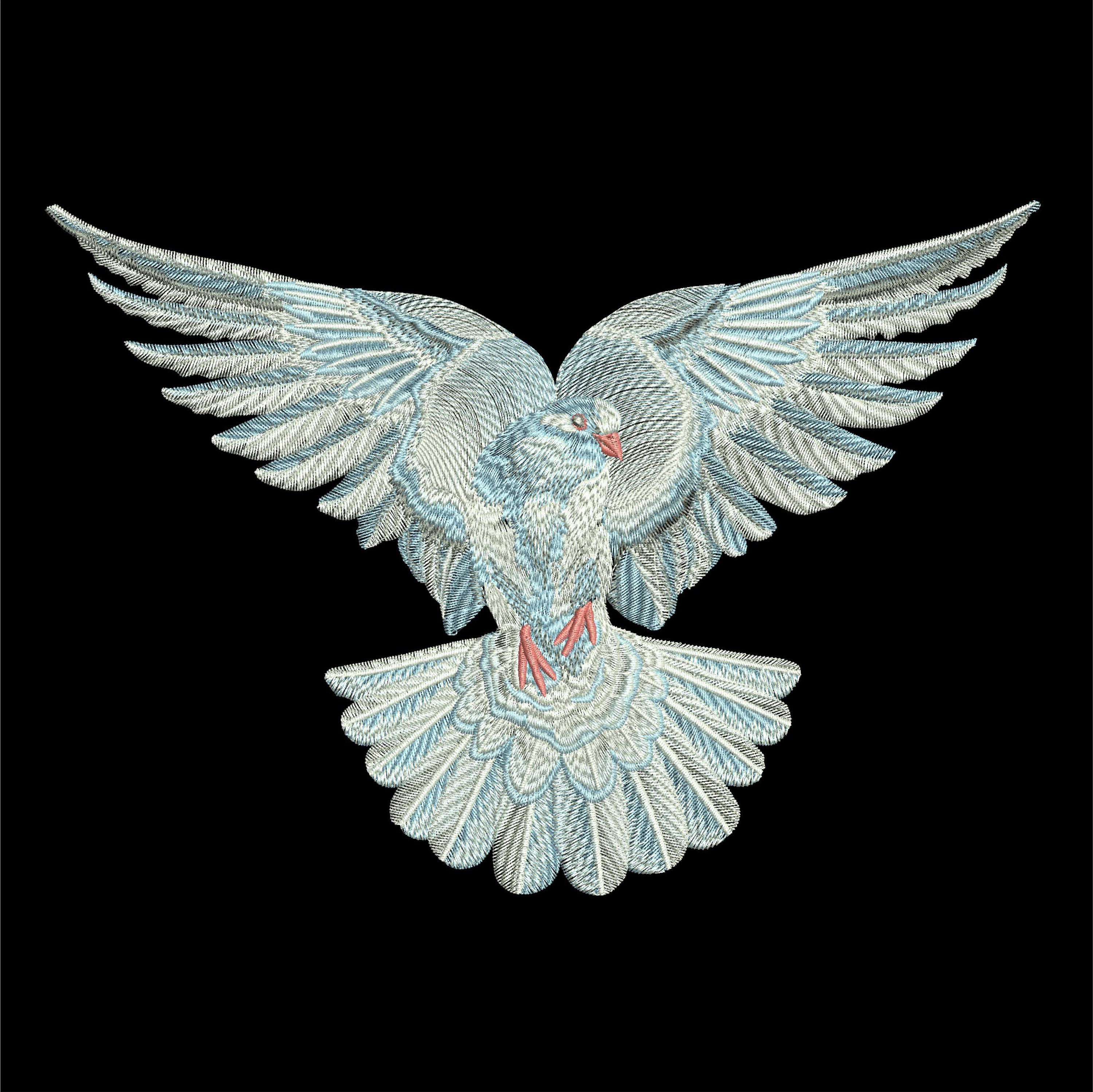 Dove Machine Embroidery Design: Flying Bird (instant Download) - Etsy