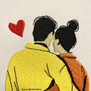 Couple in Love Machine Embroidery Designs, Love Embroidery Designs ...
