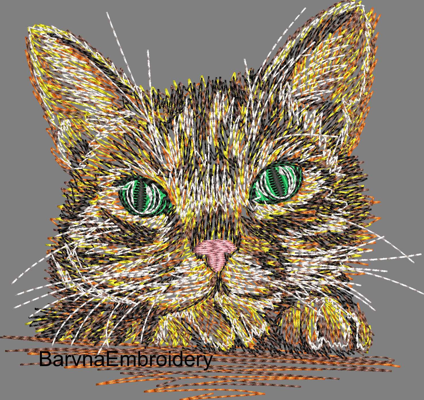 Cute Cat Machine Embroidery Designs Animals Embroidery Home | Etsy UK