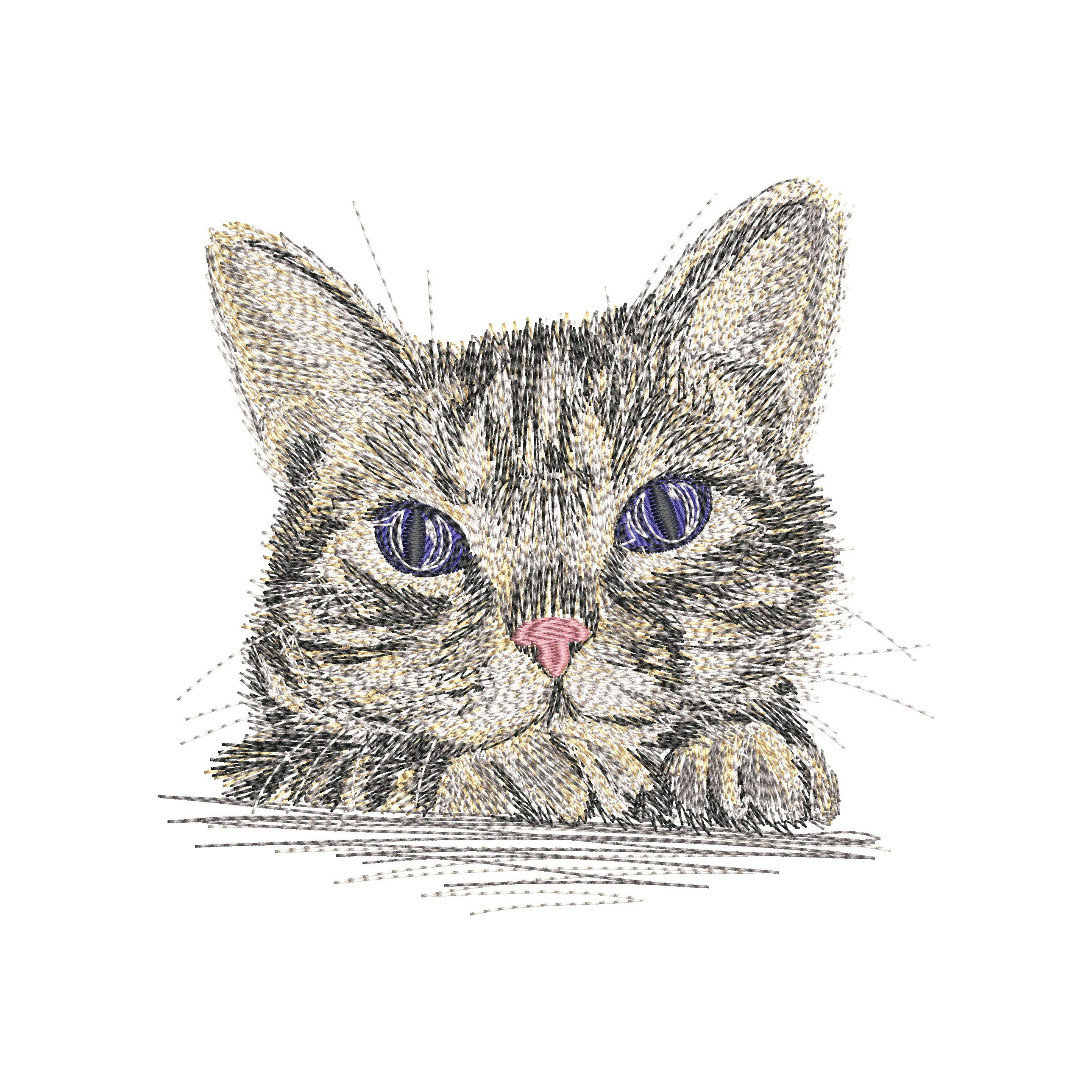 Cute cat Machine embroidery designs Animals embroidery Home | Etsy