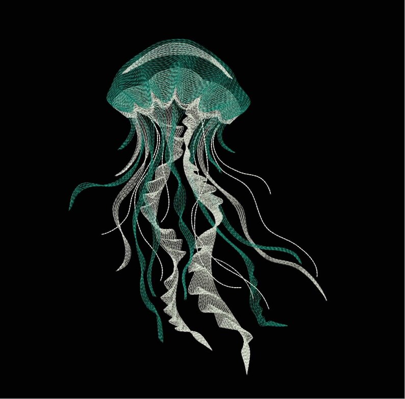 Jellyfish Machine embroidery designs Embroidery design for | Etsy