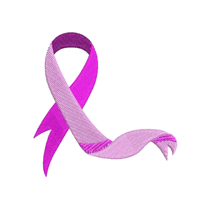 Machine Embroidery Design for Breast Cancer Awareness Ribbon. - Etsy