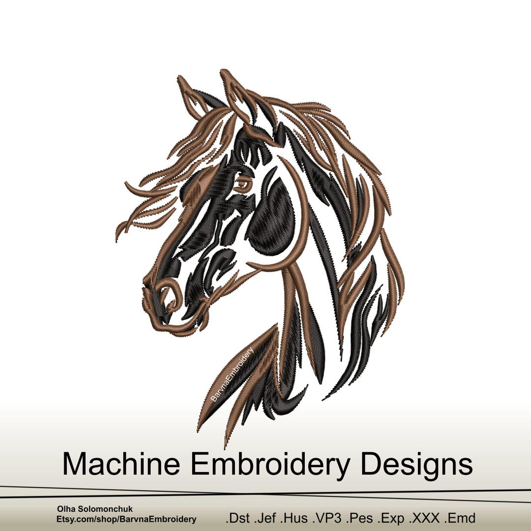 Horse Machine Embroidery Designs, Animals Embroidery Files, Digital ...