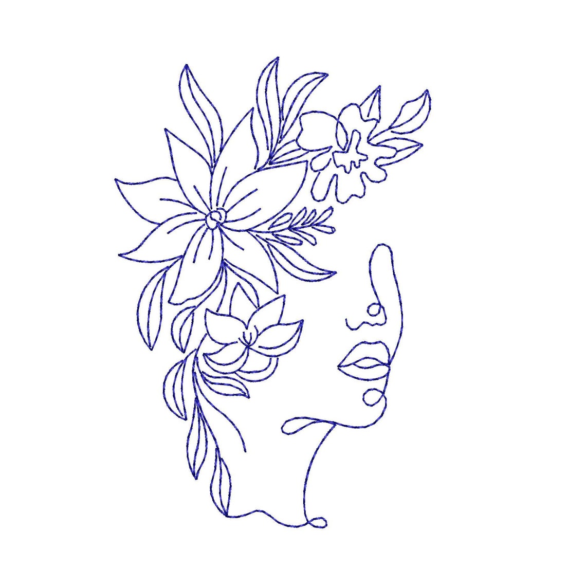 Line art woman Machine embroidery designs Woman line drawing | Etsy