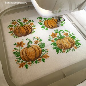 Pumpkin Embroidery Designs for Machine, Fall Embroidery Designs ...