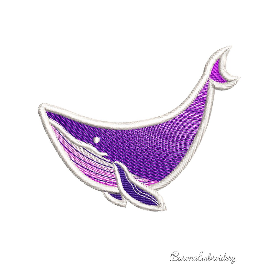 Whale Machine Embroidery Design, Sea World Embroidery File (digital ...