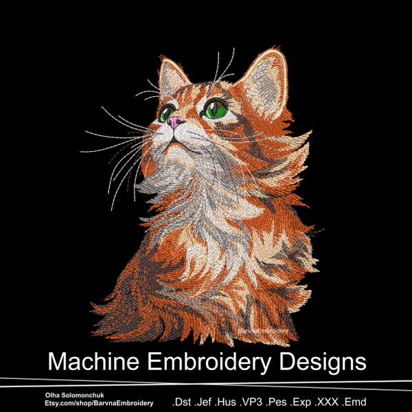 Machine Embroidery Designs Cats - Etsy