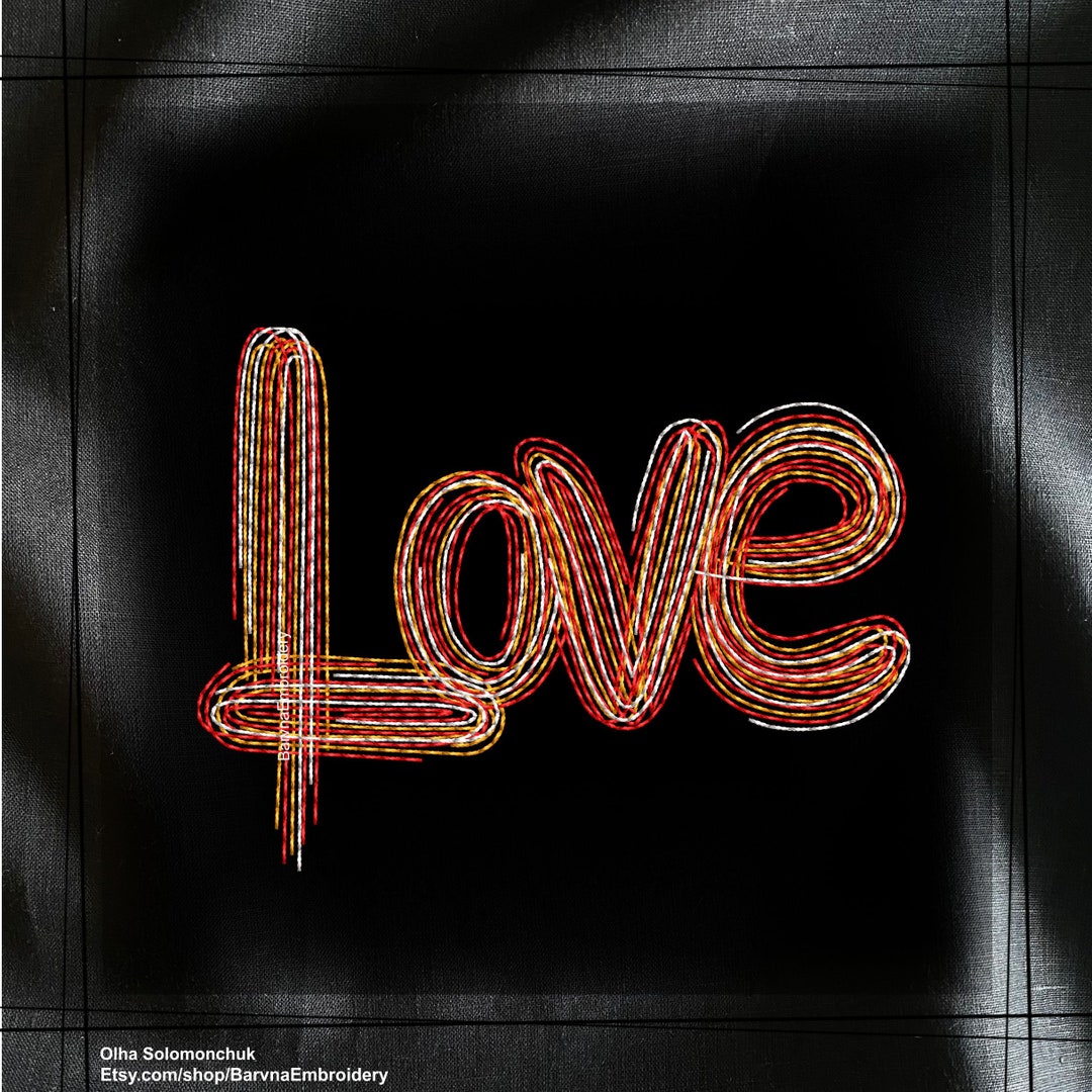 Love Machine Embroidery Designs, Valentines Embroidery Files, Instant ...