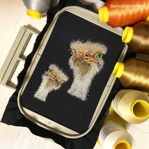 Ostrich Machine Embroidery Designs, Ostrich Embroidery Files, Instant ...