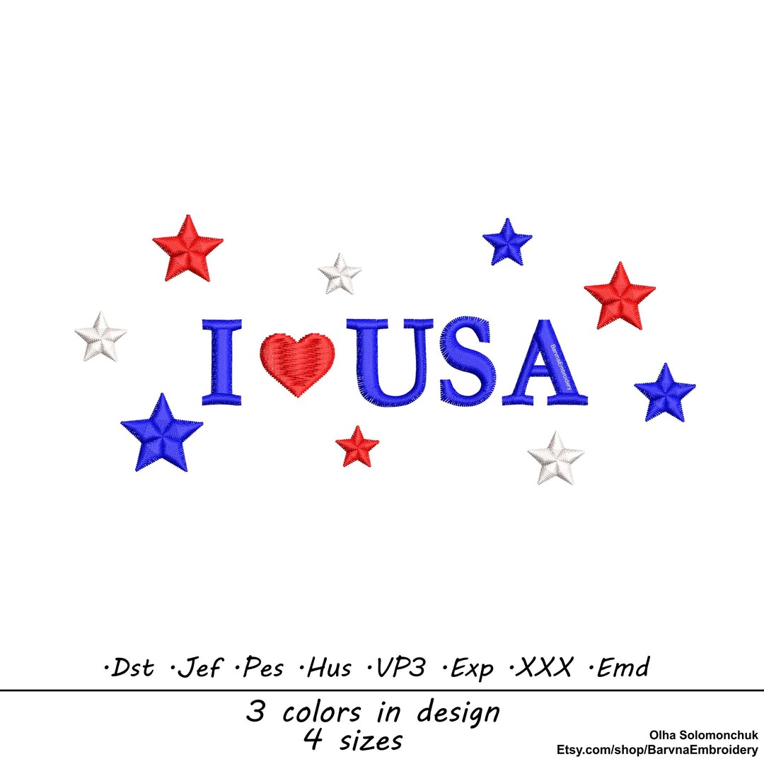USA Embroidery Design for Machine America Embroidery Designs - Etsy