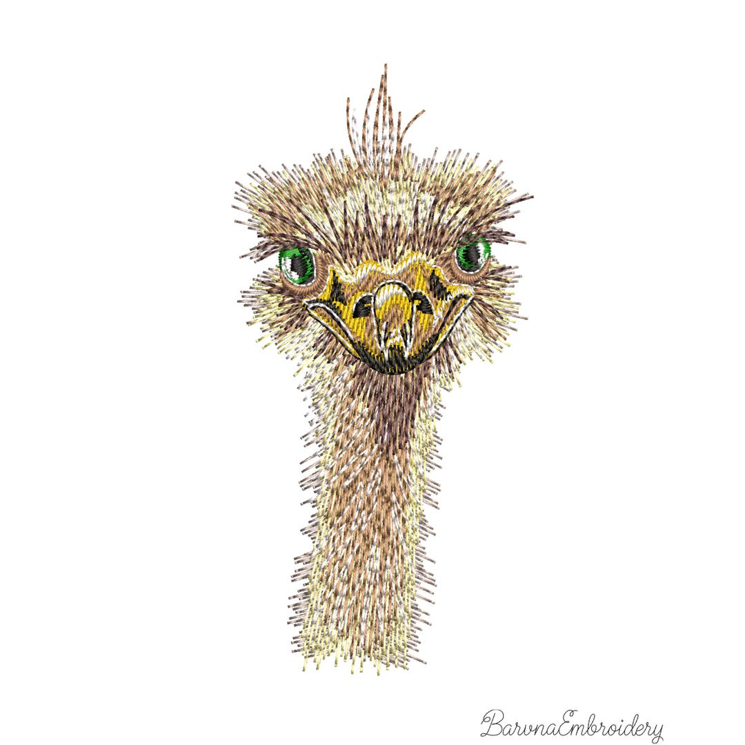 Ostrich Machine Embroidery Designs, Bird Embroidery Files (instant ...
