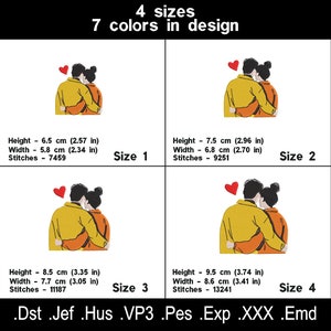Couple in Love Machine Embroidery Designs, Love Embroidery Designs ...