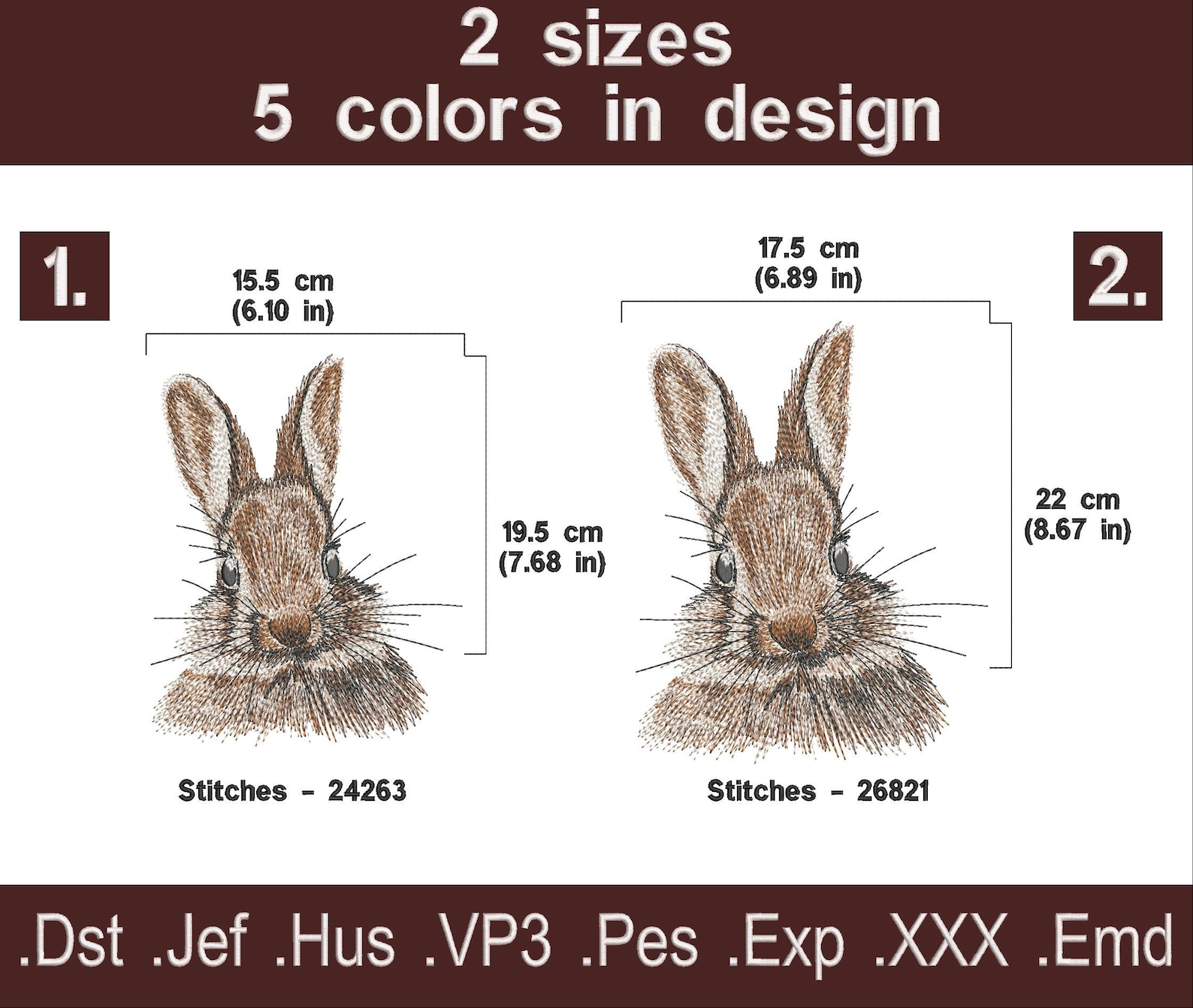 Bunny Machine Embroidery Designs Animals Embroidery - Etsy