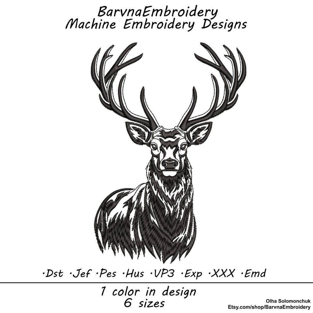 Deer Embroidery Designs for Machine, Animals Embroidery Designs ...