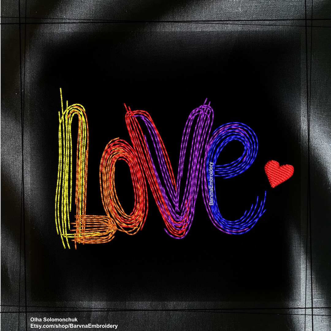 Love Machine Embroidery Designs, Valentines Embroidery Files, Instant ...