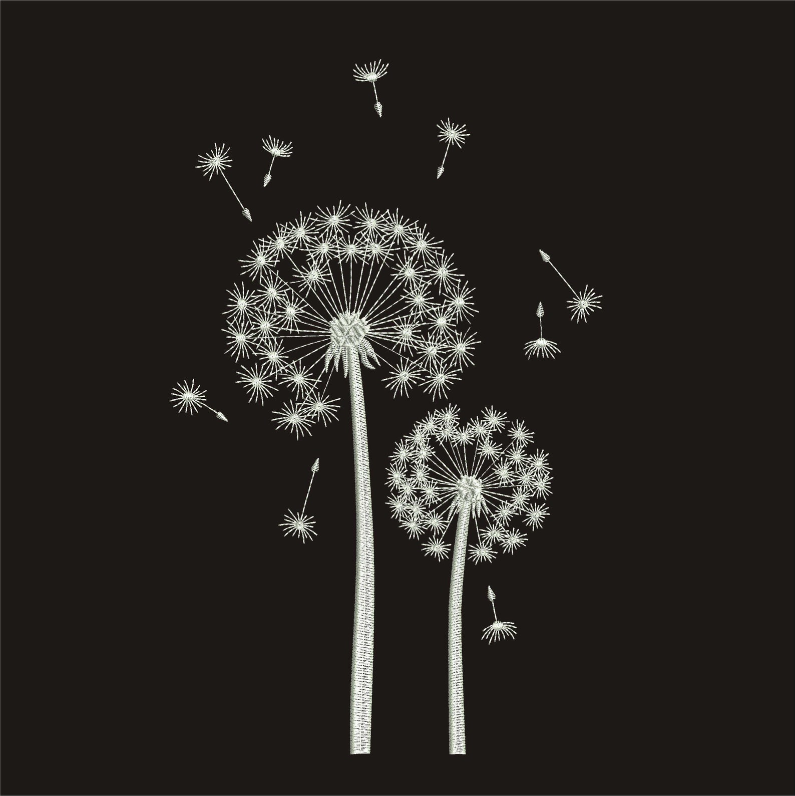 Machine Embroidery Designs Dandelions Embroidery Design for - Etsy