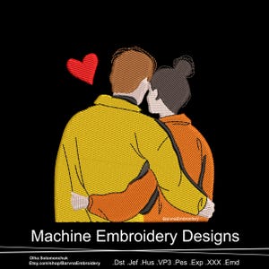 Couple in Love Machine Embroidery Designs, Love Embroidery Designs ...