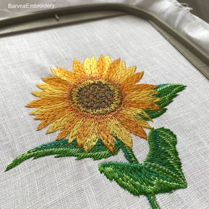 Sunflower Machine Embroidery Designs - Set of 6 Digital Files, Instant ...