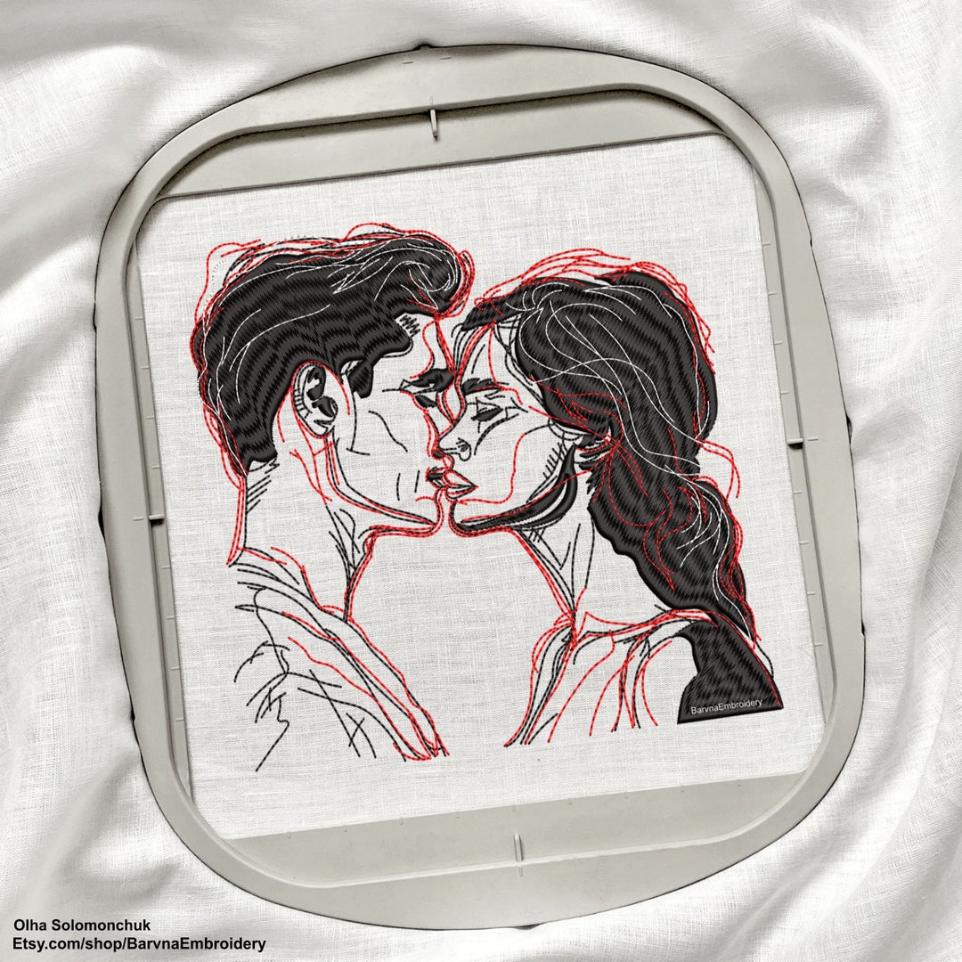 Kiss Machine Embroidery Designs for Valentines Day, Love Embroidery ...