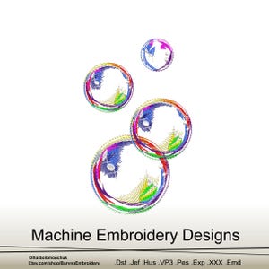 Soap Bubbles Machine Embroidery Designs, Bubbles Embroidery Files ...