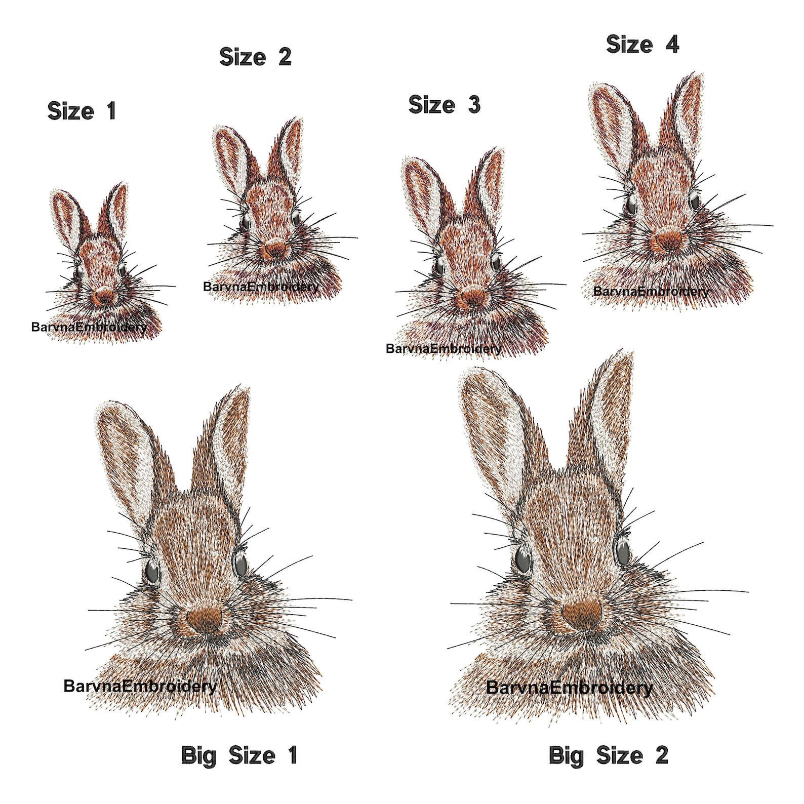 Bunny Machine Embroidery Designs Animals Embroidery - Etsy