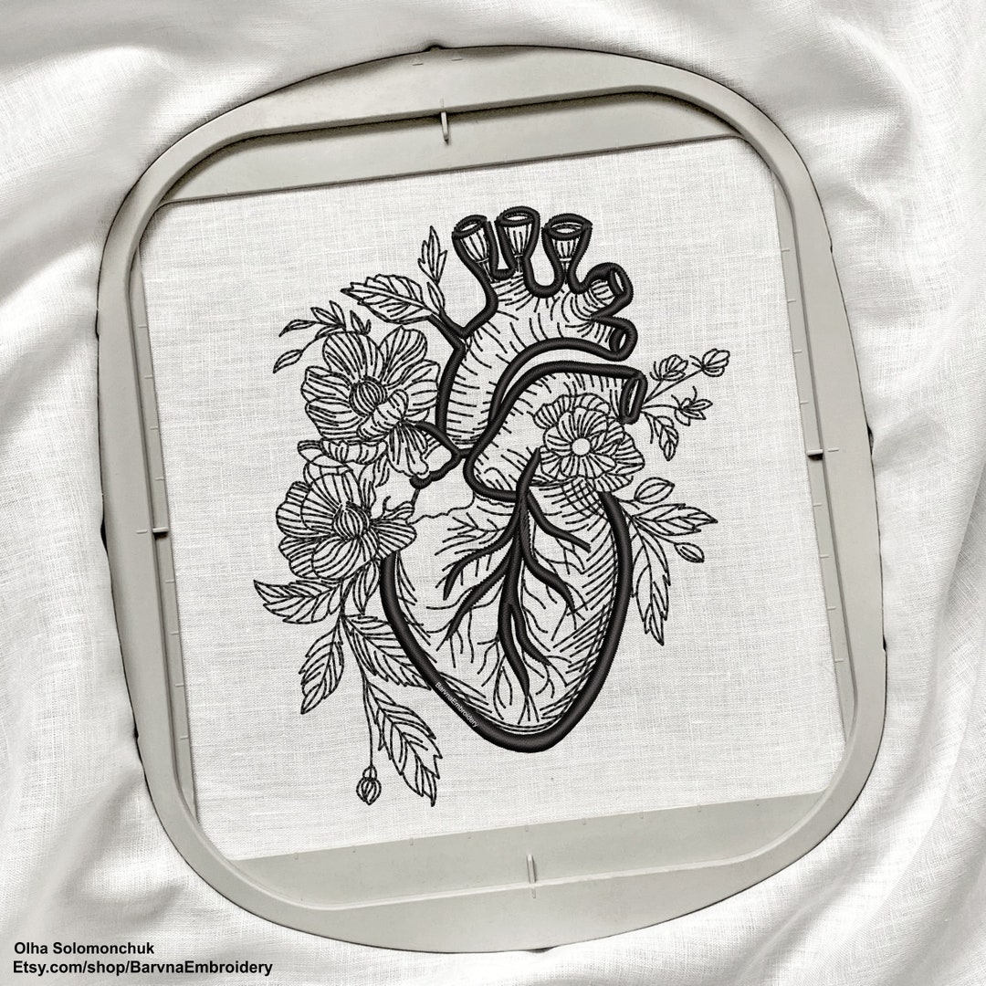 Realistic Heart Machine Embroidery Designs, Love Embroidery Designs for ...