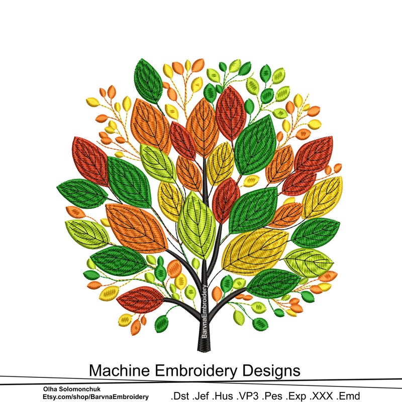 Machine Embroidery Fall Designs - Etsy