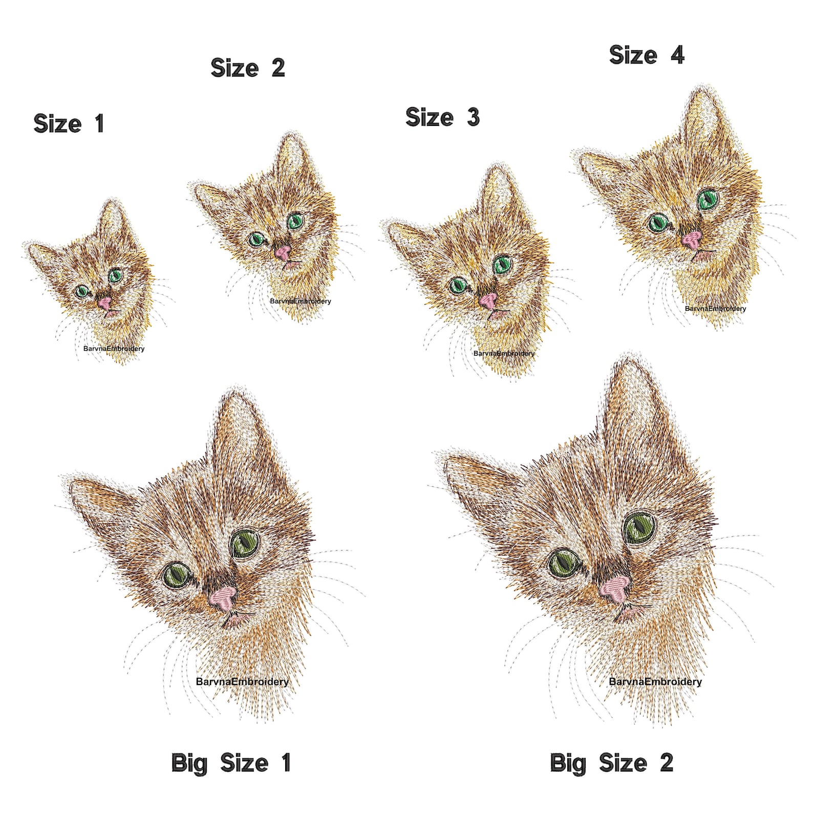 Cute Cat Machine Embroidery Designs Animals Embroidery Home - Etsy