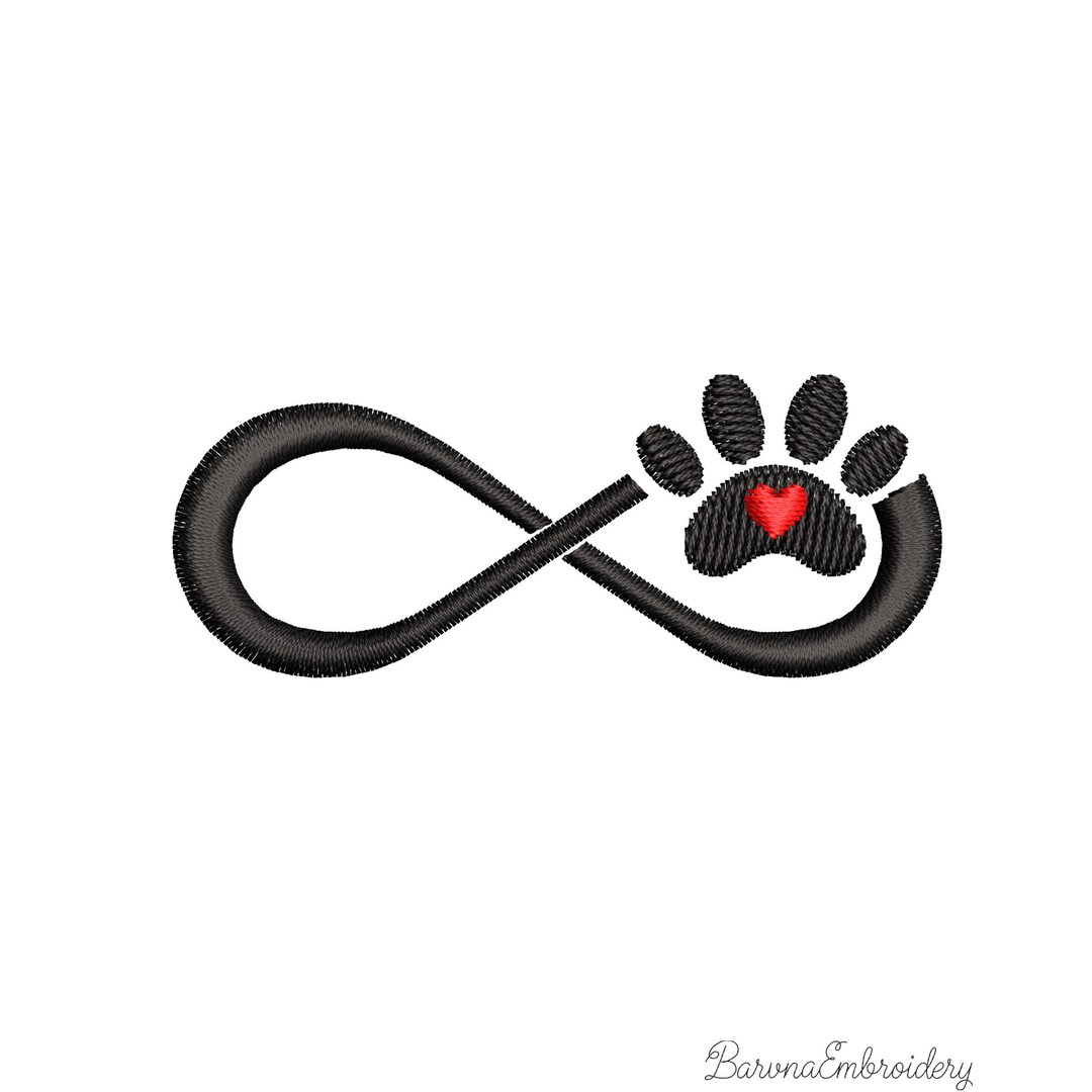 Infinity Paw Machine Embroidery Design, Animal Lover Embroidery File ...