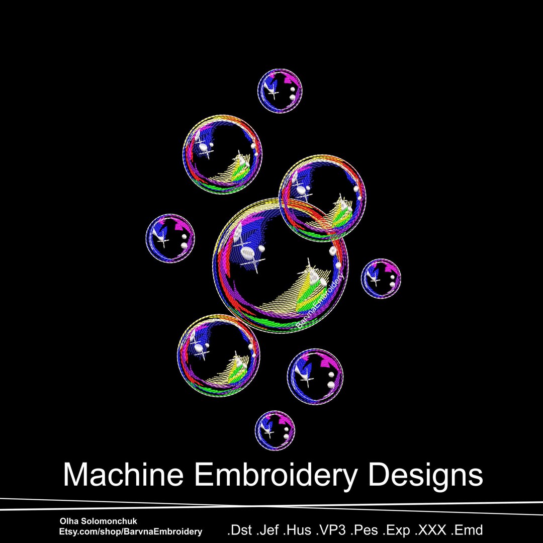 Soap Bubbles Machine Embroidery Designs, Bubbles Embroidery Files ...