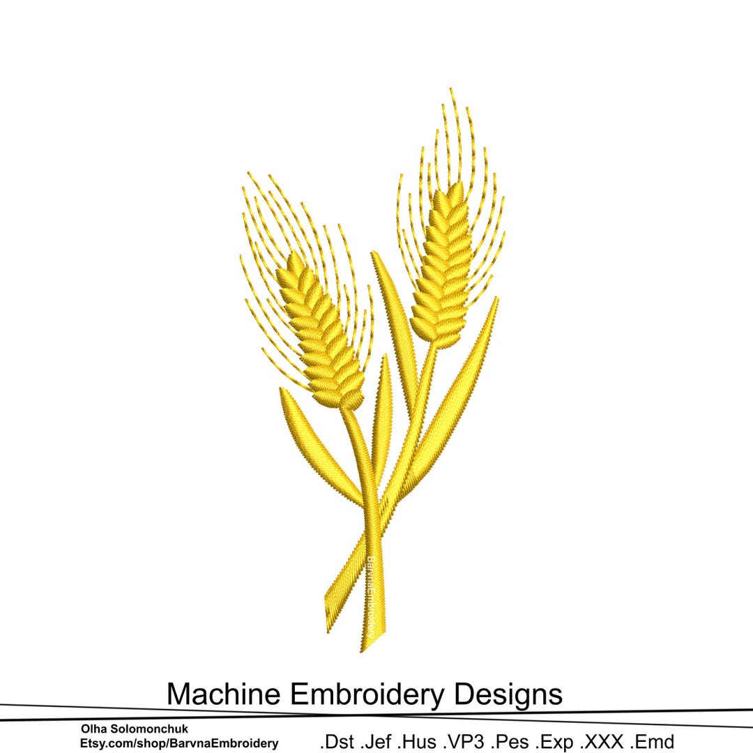 Spikelets of Wheat Embroidery Designs, Embroidery Machine Files ...